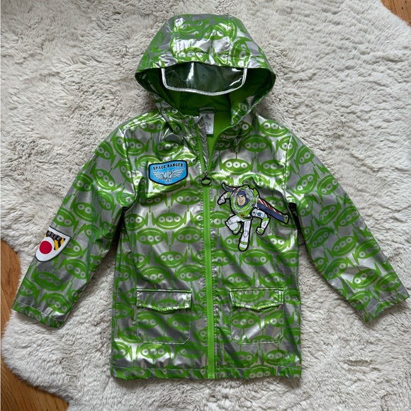 Disney | Jackets & Coats | Disney Toy Story Buzz Lightyear Rain Jacket ...